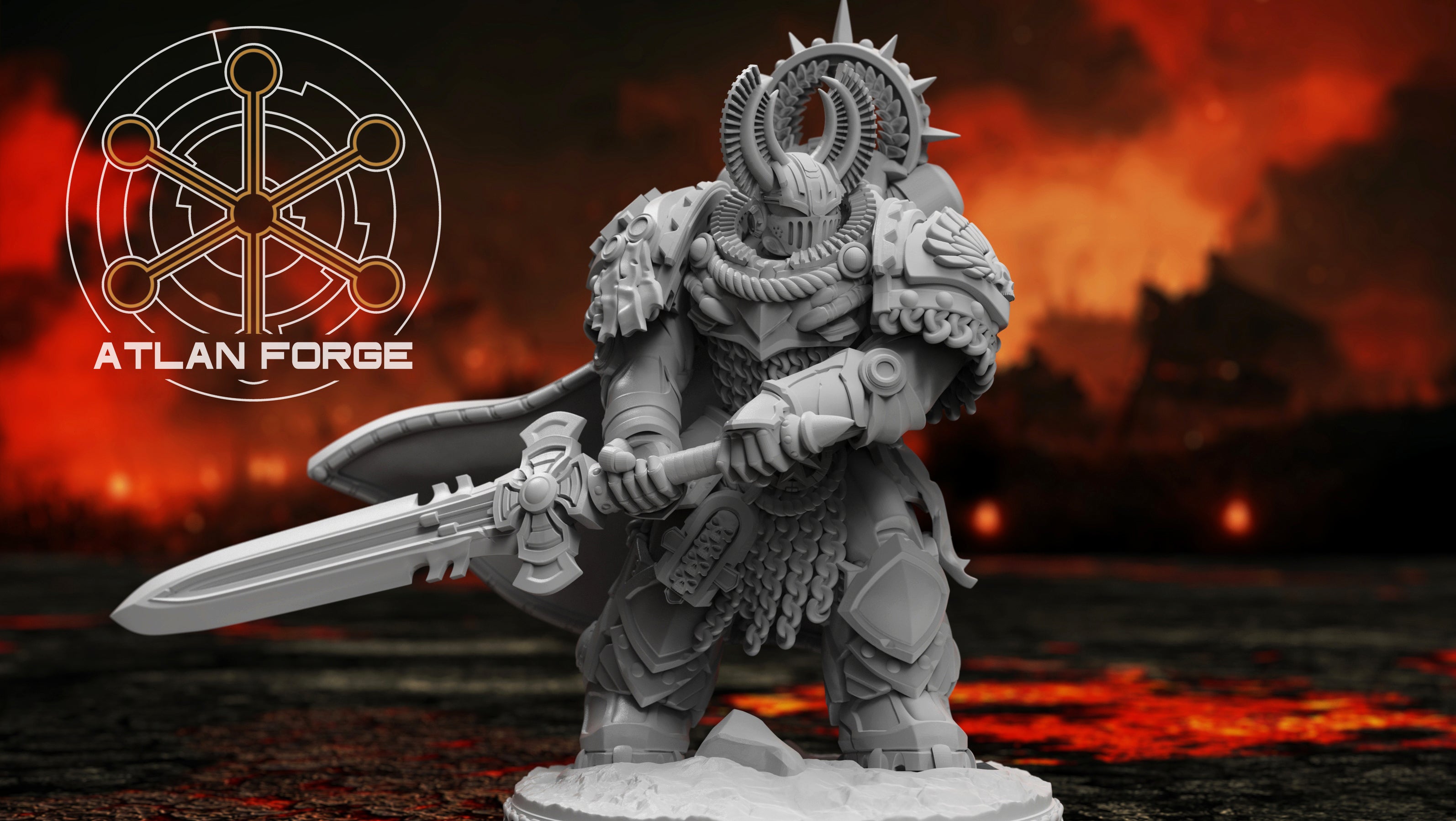 3d Printed Templar Aegis Captain by Atlan Forge Miniatures – Last Hope ...