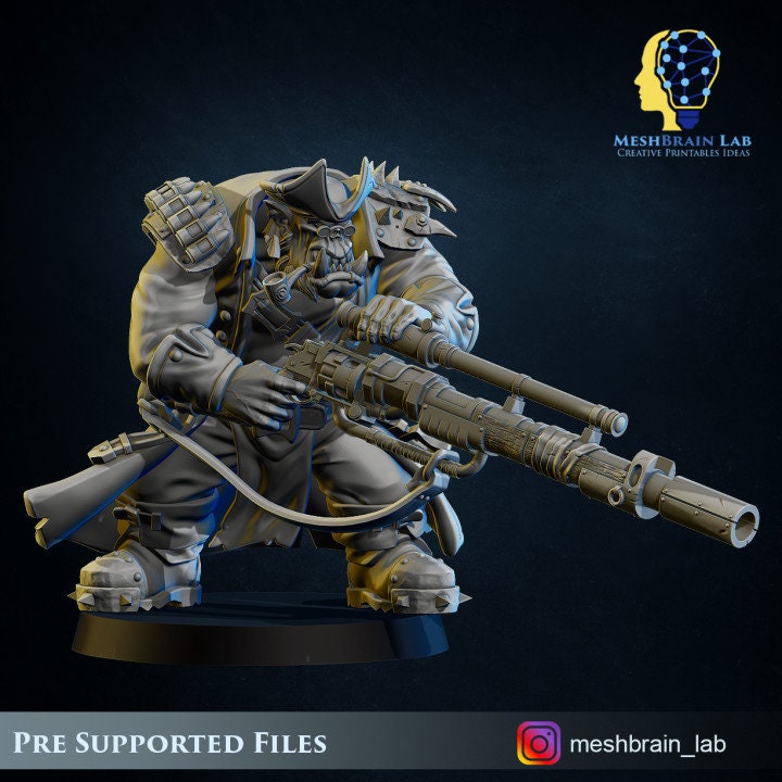 3d Printed Ork Pirate Sniper by Meshbrain Labs – Last Hope Miniatures