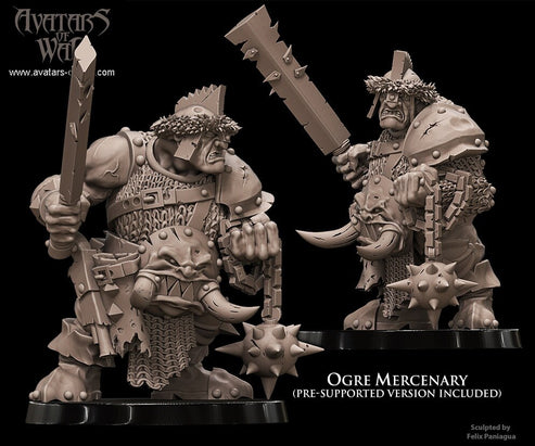 3D printed Ogre Mercenary by Avatars of War – Last Hope Miniatures