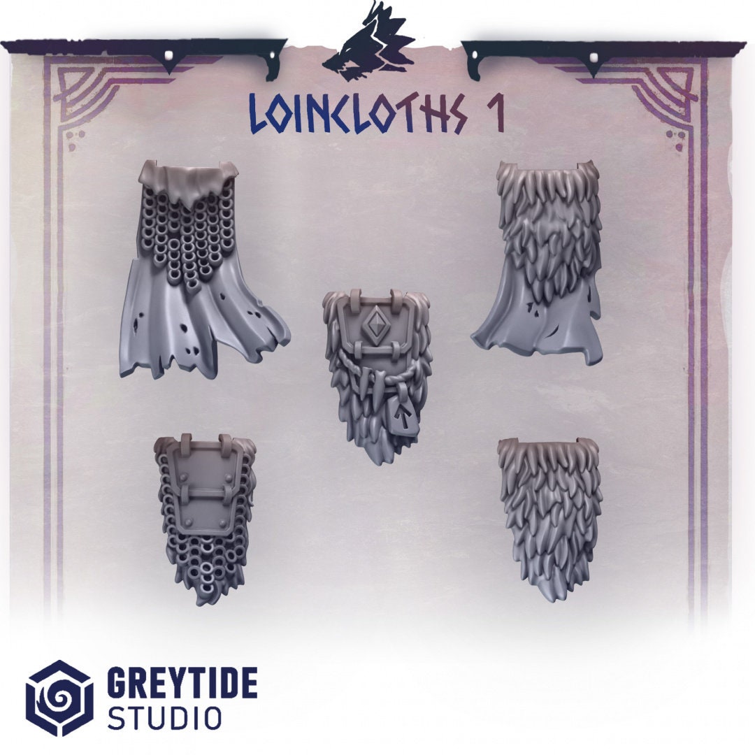 3d Printed Loincloths x10 by Greytide Studio – Last Hope Miniatures