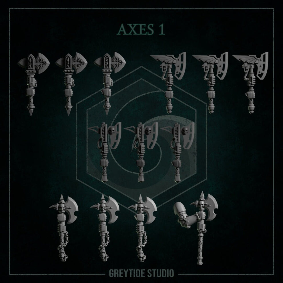 3d Printed Axes x13 by Greytide Studio – Last Hope Miniatures