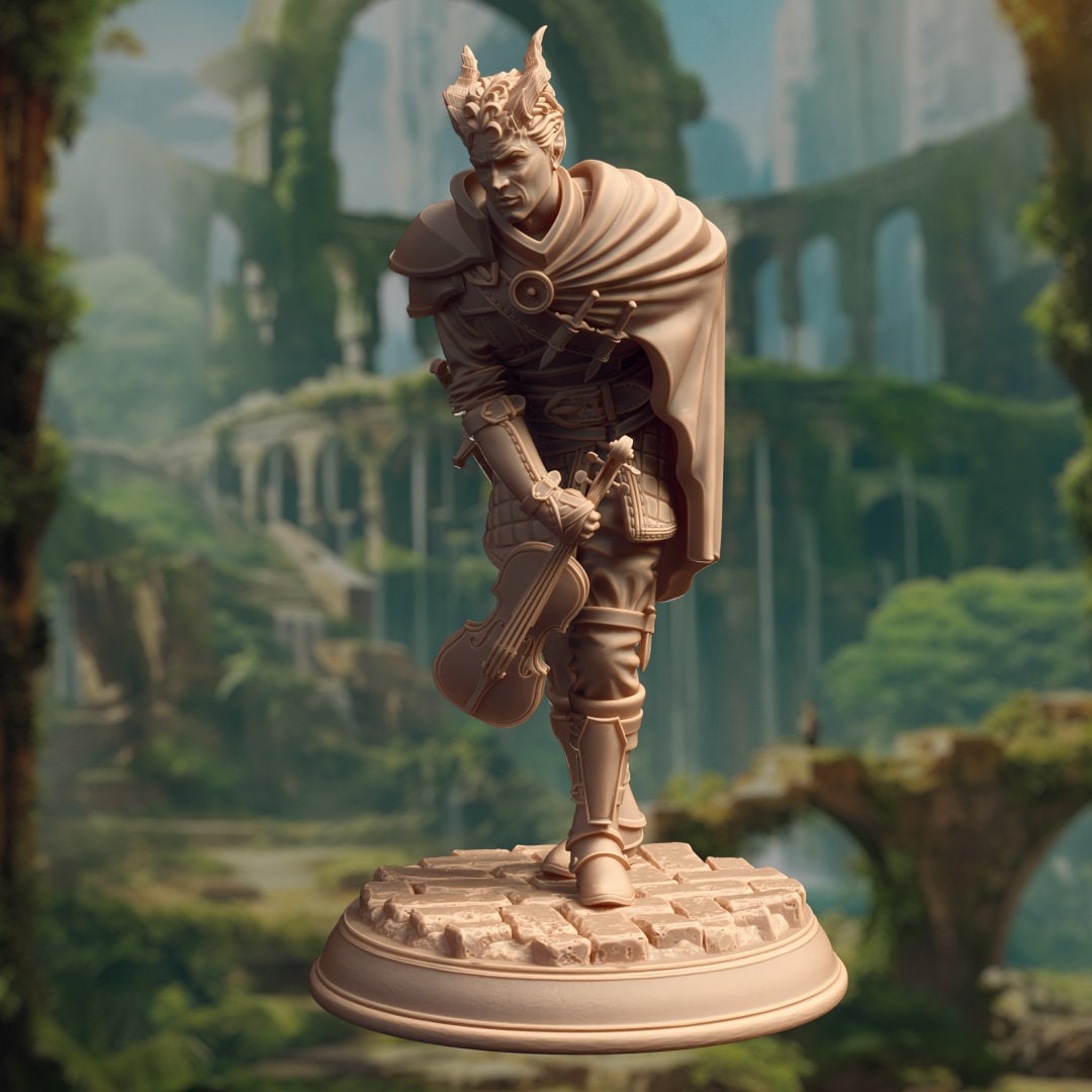 3D Printed Tiefling Bard Fighter by DM Stash – Last Hope Miniatures