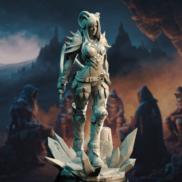 3D Printed Tiefling Rogue by DM Stash – Last Hope Miniatures