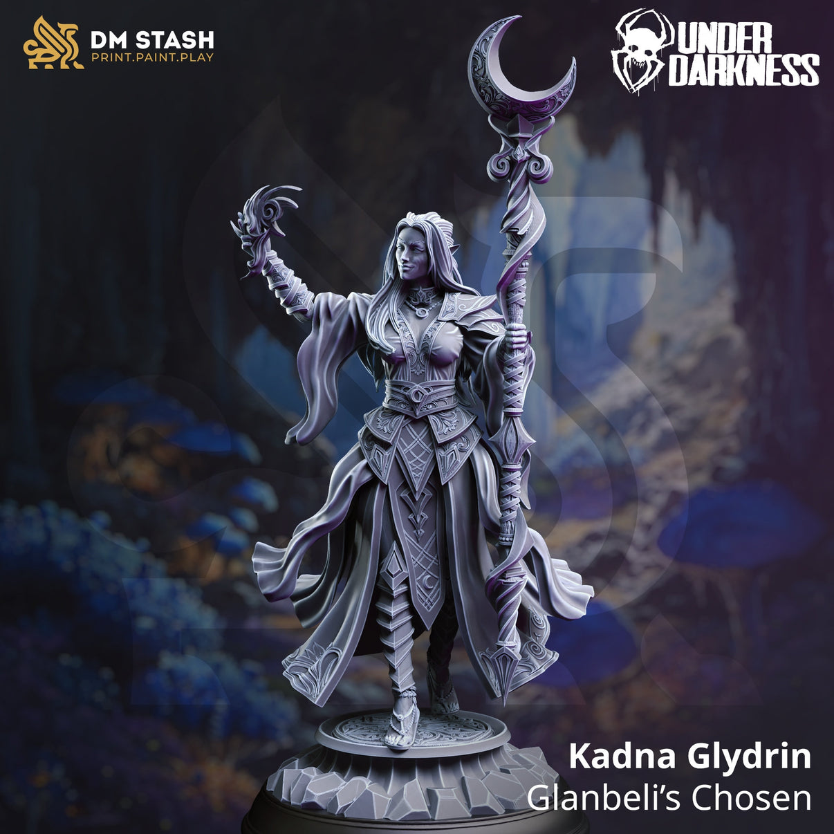 3D Printed Drow Wizard by DM Stash – Last Hope Miniatures
