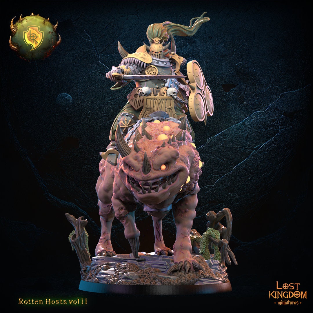 3D Printed Volnir the Creeper on Rotten Beast by Lost Kingdom Miniatur ...