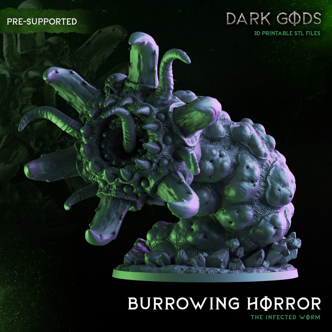 3D Printed Burrowing Horror by Dark Gods Miniatures – Last Hope Miniatures