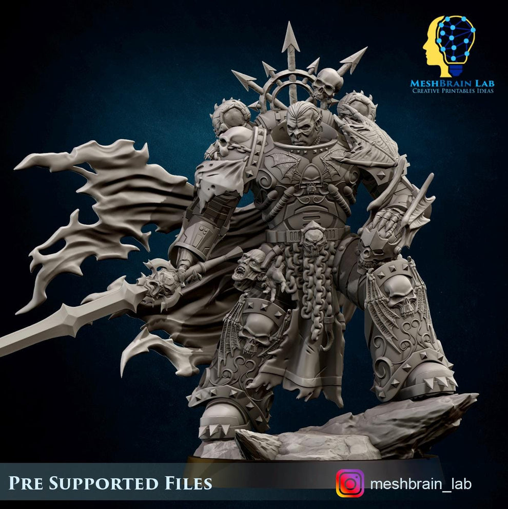 3d Printed Doom Marine Dark Knight Lord by Meshbrain Labs – Last Hope ...