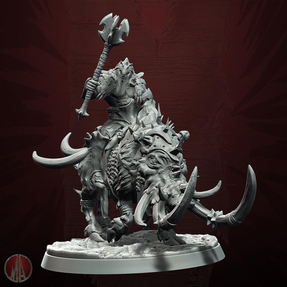 3D printed Orc Dire Boar Rider by Monolith Arts – Last Hope Miniatures