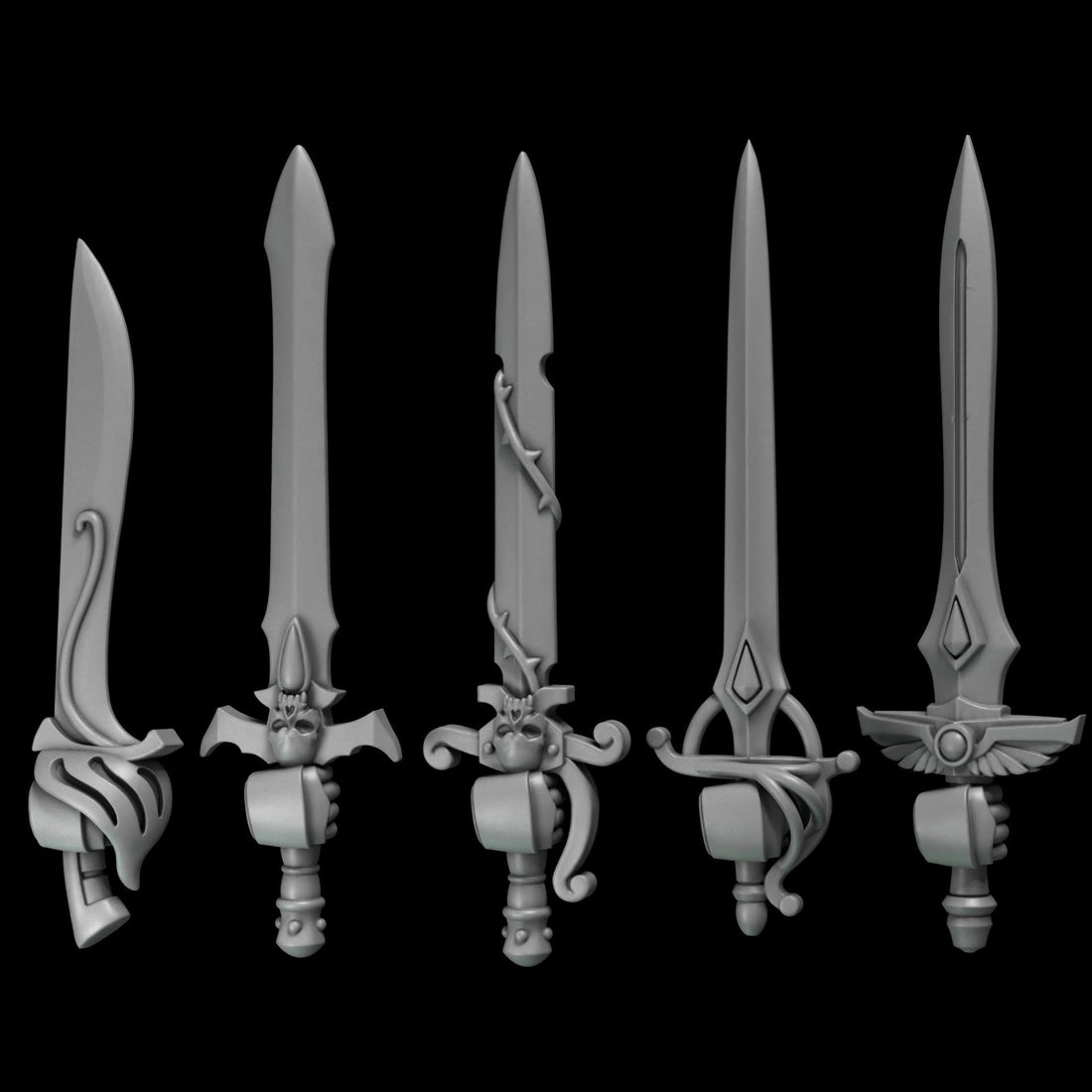 3d Printed Crimson Lords Swords x10 by Greytide Studio – Last Hope ...