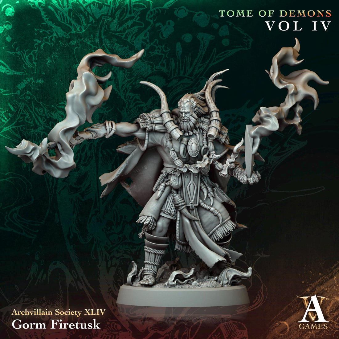 3D Printed Gorm Firetusk by Archvillain Games – Last Hope Miniatures