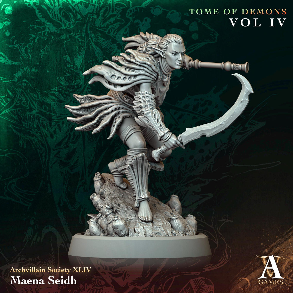 3D Printed Maena Seidh by Archvillain Games – Last Hope Miniatures