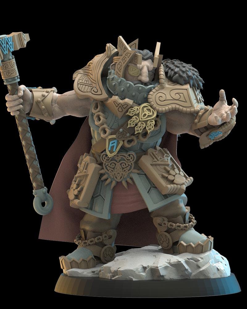 3d Printed Thordin, The One Eyed Dwarf by Lost Kingdom Miniatures ...