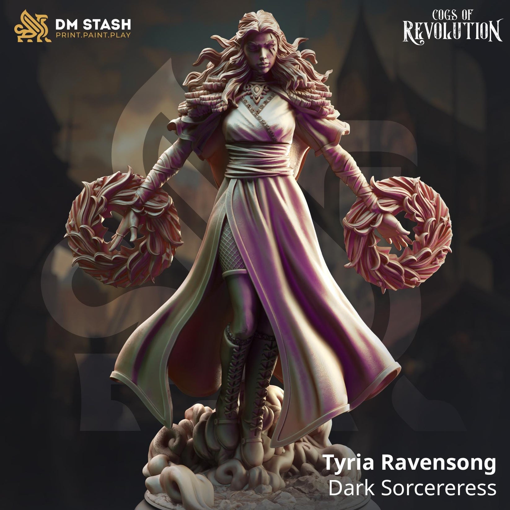 3D Printed Dark Sorceress by DM Stash – Last Hope Miniatures