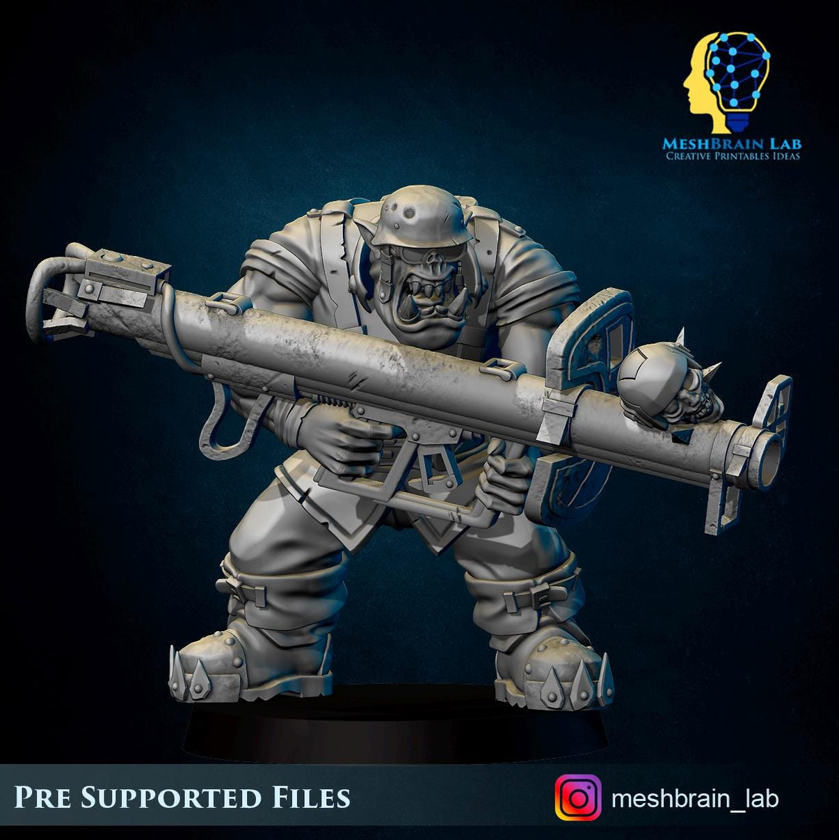 3d Printed Ork Tank Hunter by Meshbrain Labs Miniatures – Last Hope ...