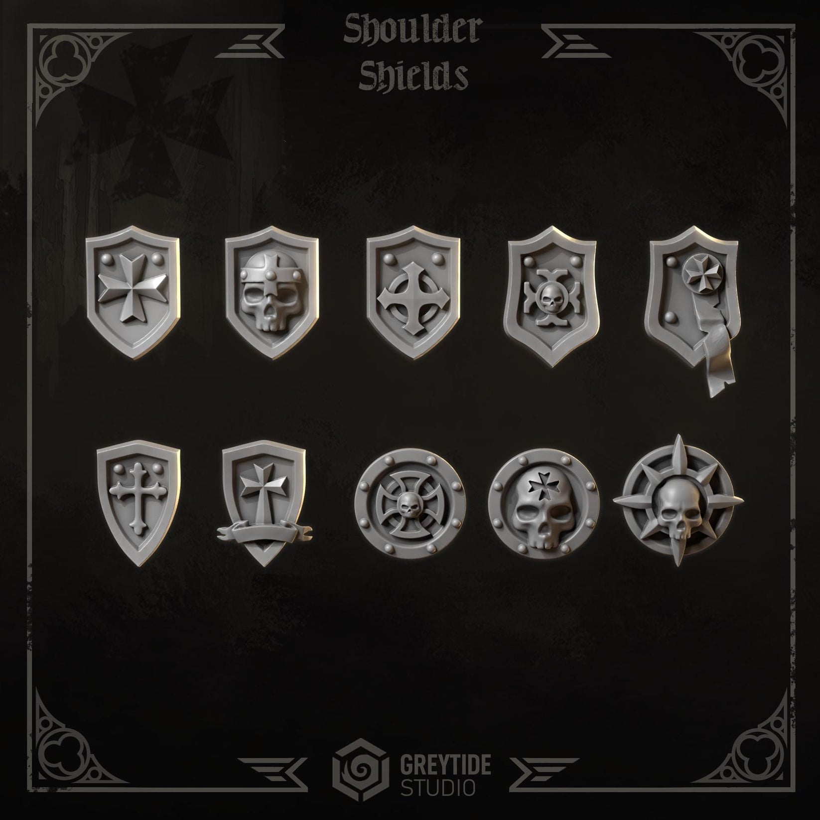 3d Printed Eternal Crusader Tilt Shields by Greytide Studio – Last Hope ...