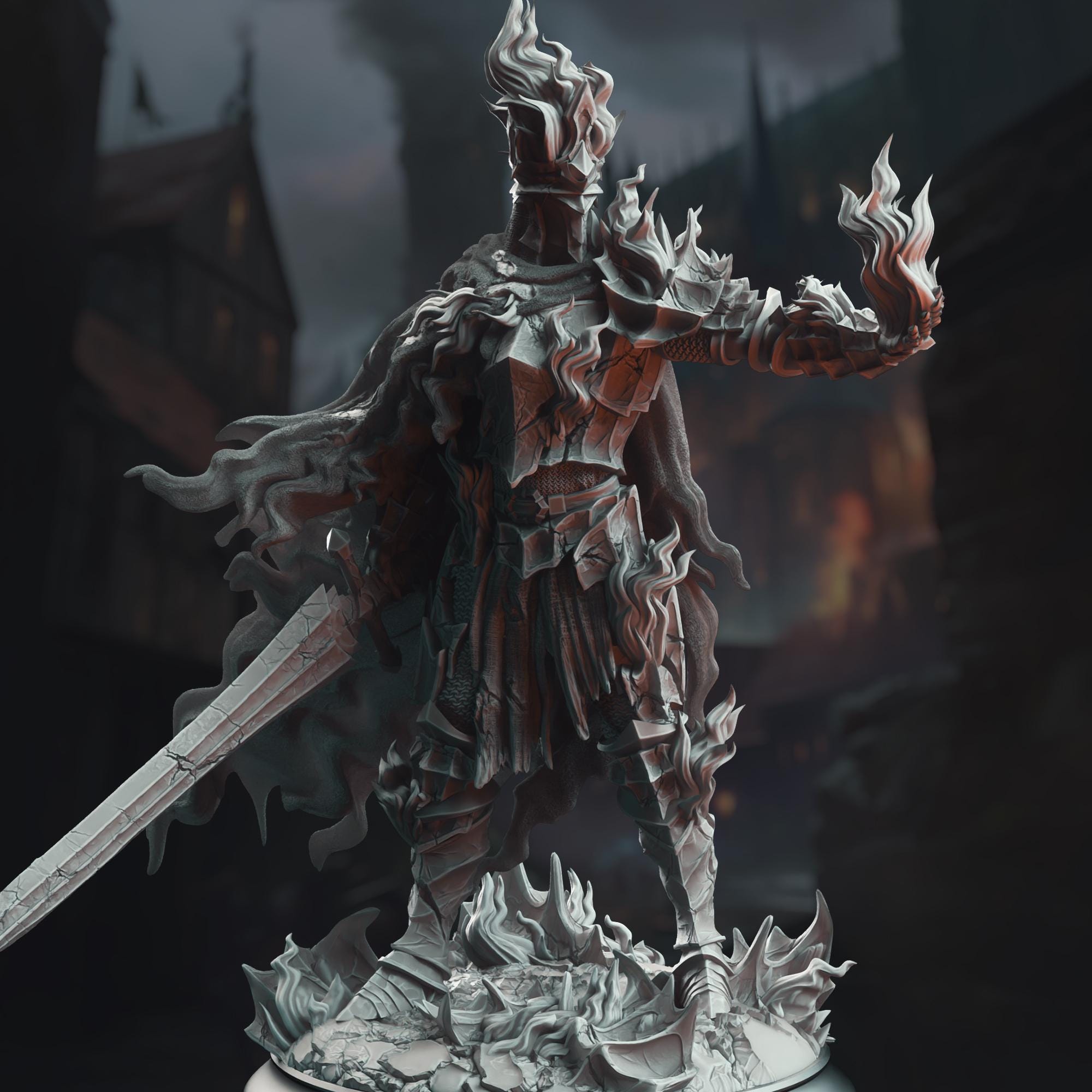 3D Printed The Burning Knight by DM Stash – Last Hope Miniatures