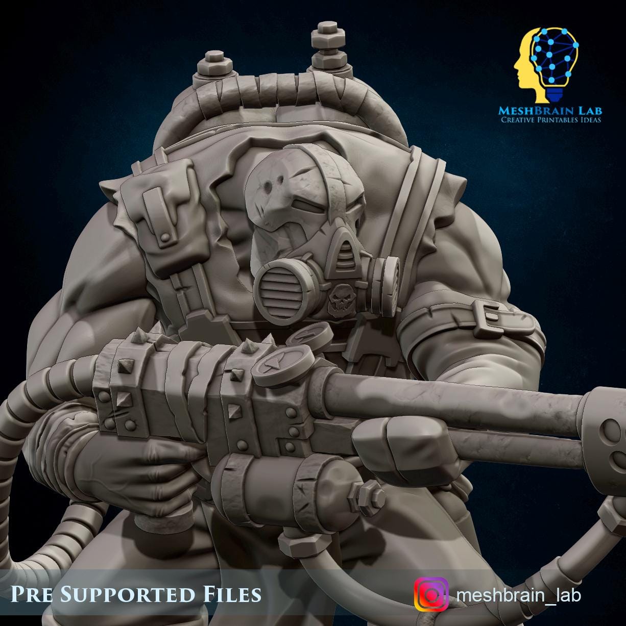 3d Printed Ork Commando with Flamethrower by Meshbrain Labs – Last Hope ...