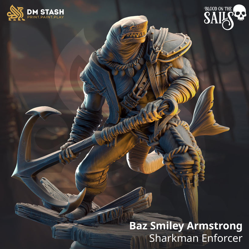 3D Printed Sharkman Enforcer by DM Stash – Last Hope Miniatures
