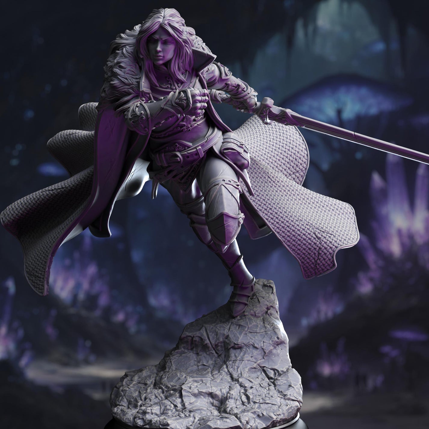 3D Printed Female Human Fighter by DM Stash – Last Hope Miniatures