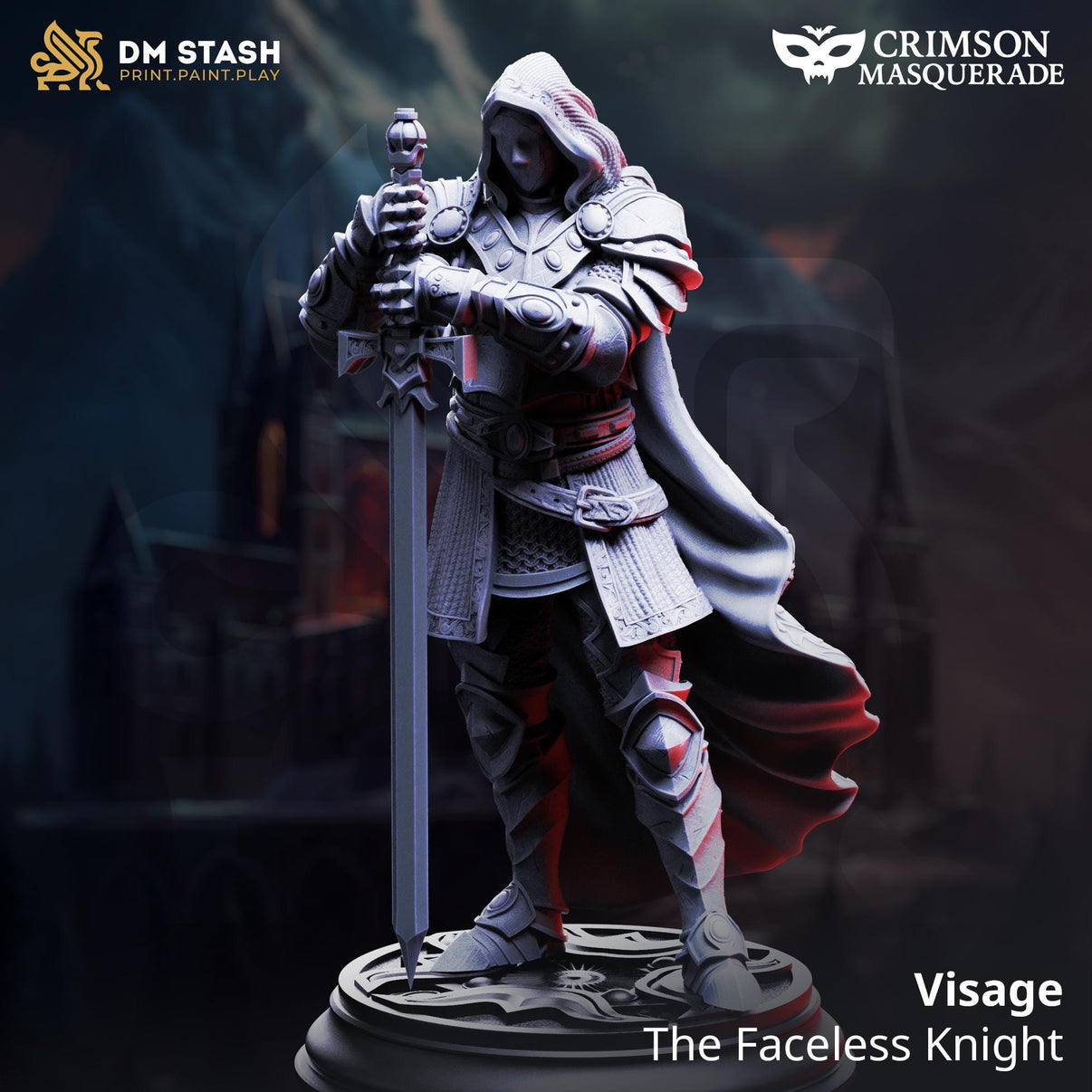 3D Printed Visage - The Faceless Knight by DM Stash – Last Hope Miniatures